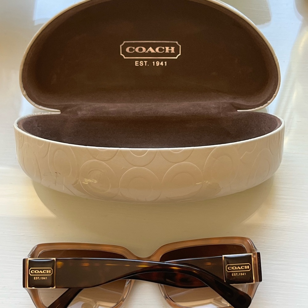 Brown Tortoise Shell Coach Sunglasses. Like New! With… - Gem